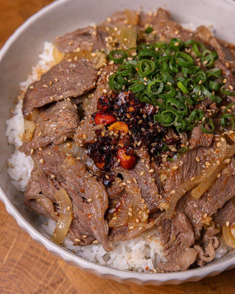 Quick & Easy Gyudon (Japanese Beef Rice Bowl) Recipe